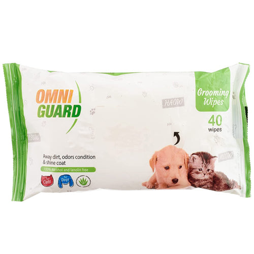 Omni Guard Grooming Wipes 40 PCS - Mickey's Pets Store